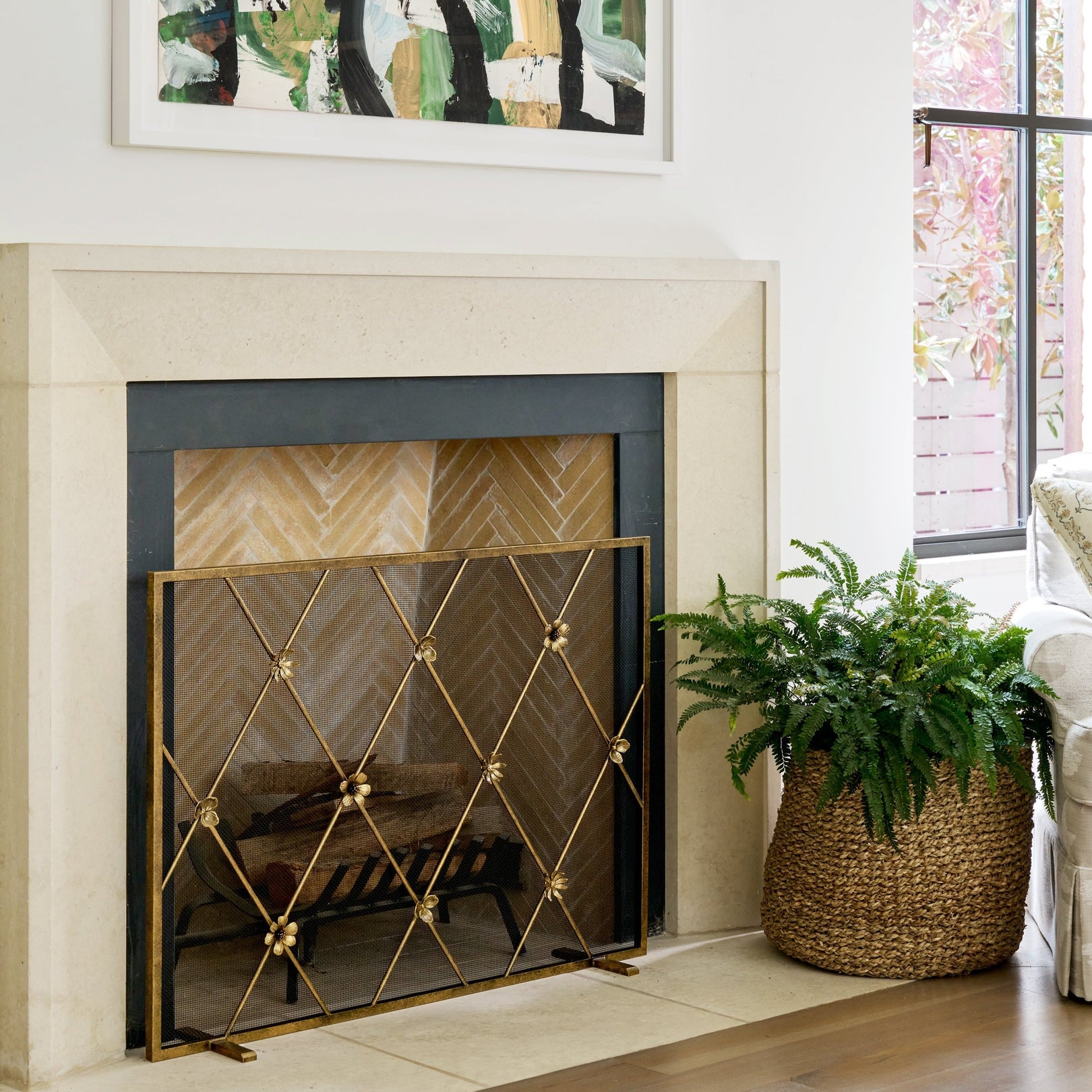 Flora Fireplace Screen | Claire Crowe Collection