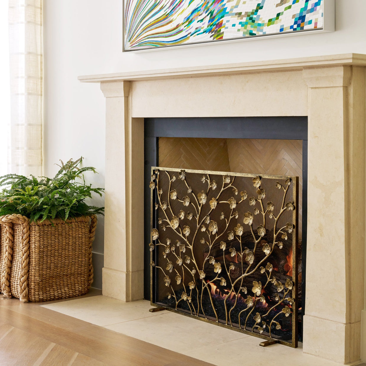 Primrose Garden Fireplace Screen | Claire Crowe Collection