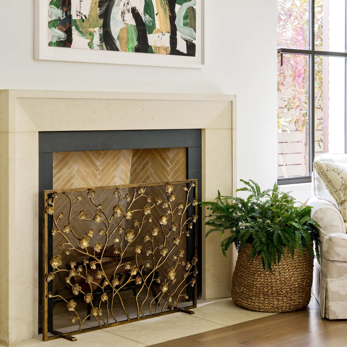 Primrose Garden Fireplace Screen | Claire Crowe Collection