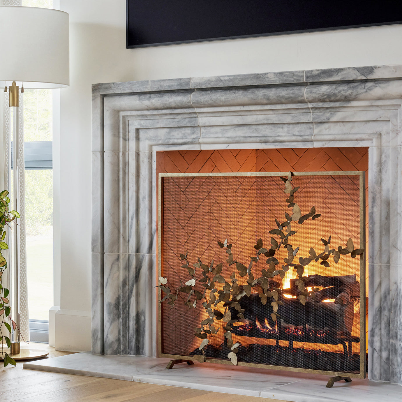 Butterfly Fireplace Screen | Decorative Fireplace Cover – Claire Crowe ...